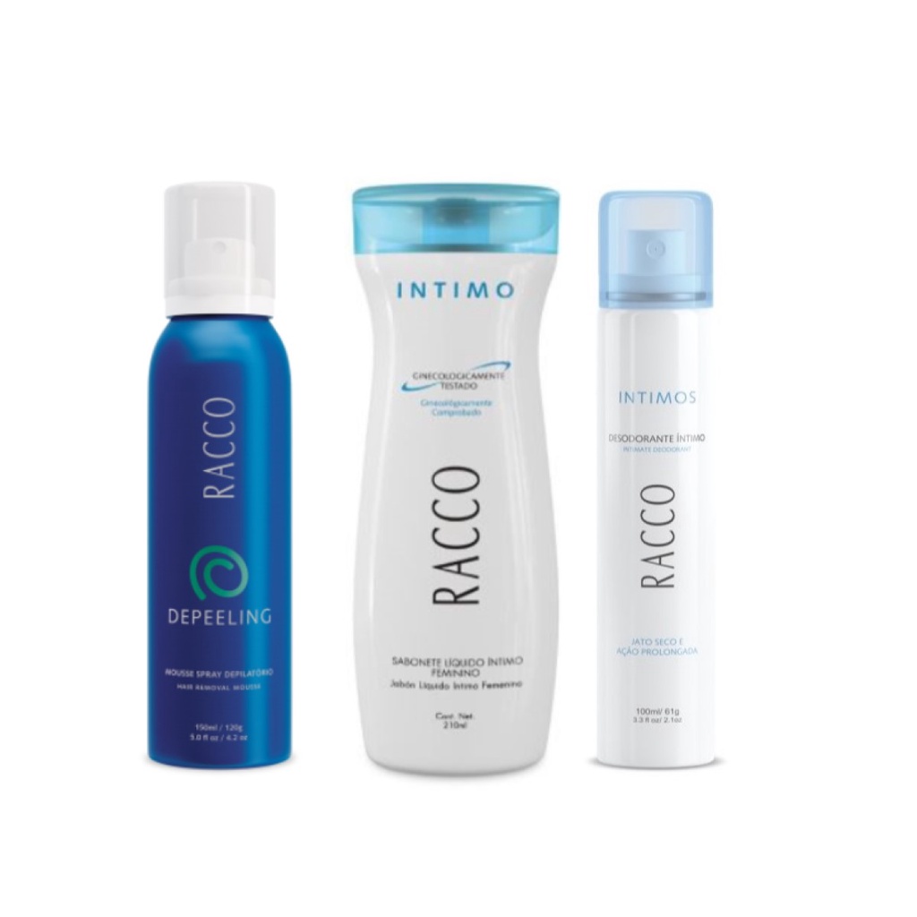 Kit Racco Depilação e cuidados intimos Sabonete e Desodorante | Shopee ...