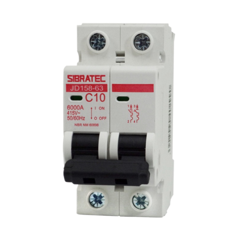 Disjuntor Bipolar Bifasico Curva C - 10A - 16A - 20A - 25A - 32A - 40A - 50A - 63A - HOMOLOGADO ...