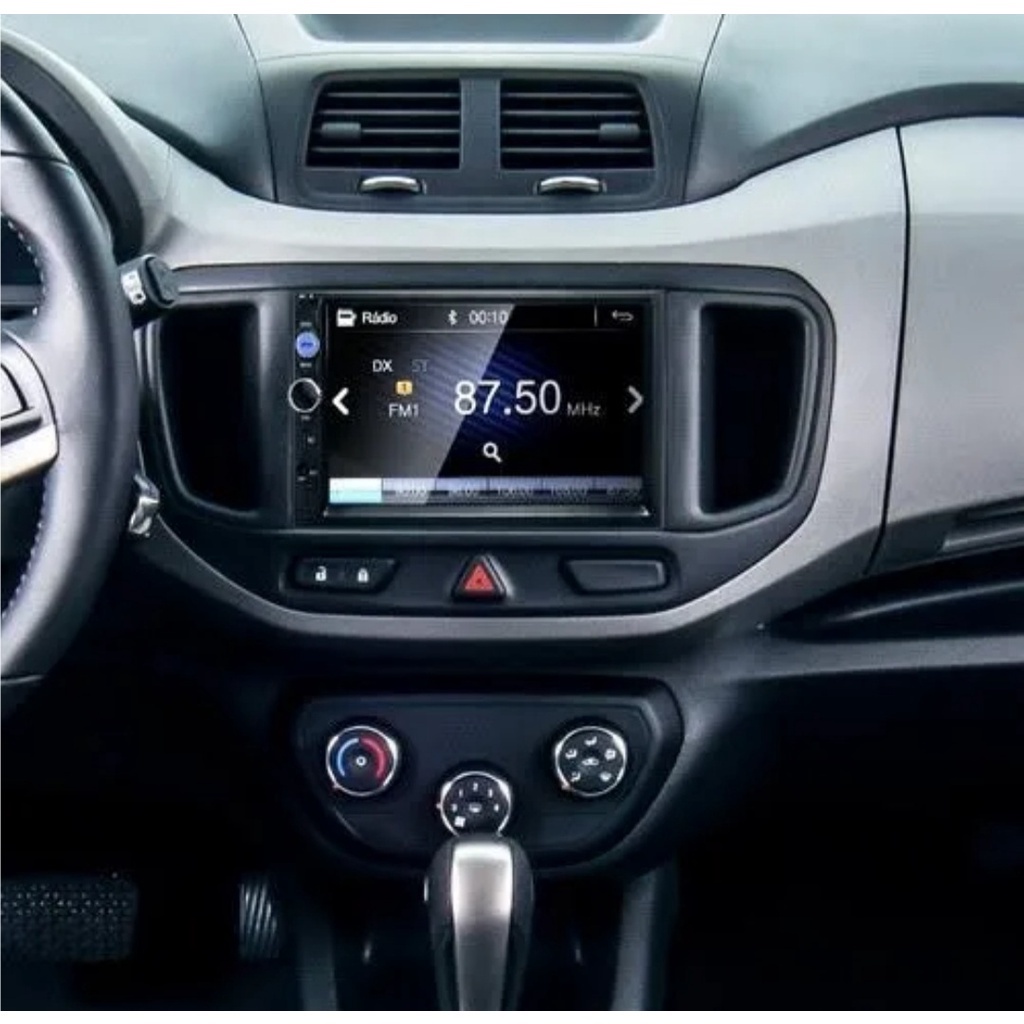 Kit central multimídia MP5 2 din espelhamento android/ios Onix/ Spin/ Cobalt / Prisma ( ATÉ 2020 ...