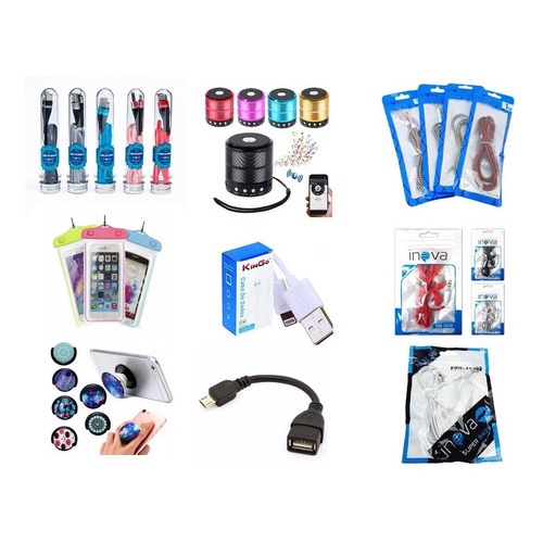 Kit lote Revenda 100 Acessórios Para Celular Atacado para Lojista | Shopee Brasil