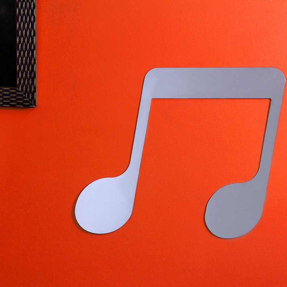 Nota Musical - Colcheia - Quadro Parede - Inox Polido | Shopee Brasil