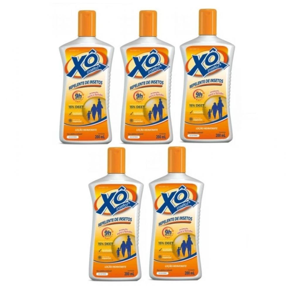 Kit C/ 5 Repelente Loção Xô Inseto Loçao Hidratante (creme) 200ml Cimed ...