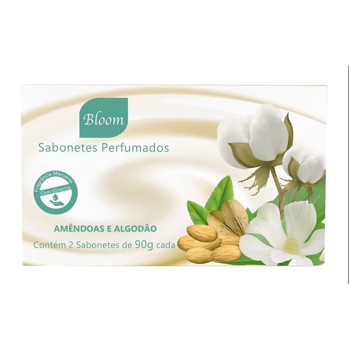 Estojo Bloom 2 Sabonetes 90 gr Amendoa e Algodão | Shopee Brasil