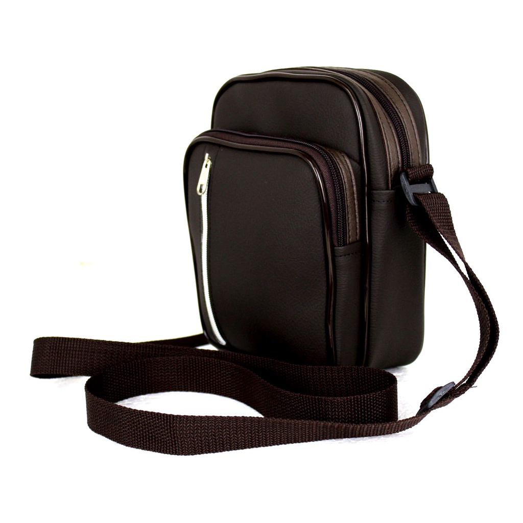 Bolsa Tiracolo Masculina Transversal Couro Ombro Bag Mini | Shopee Brasil