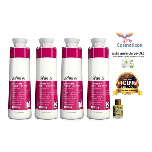 Escova Progressiva Let Me Be Supreme Liss 4x1000ML | Shopee Brasil