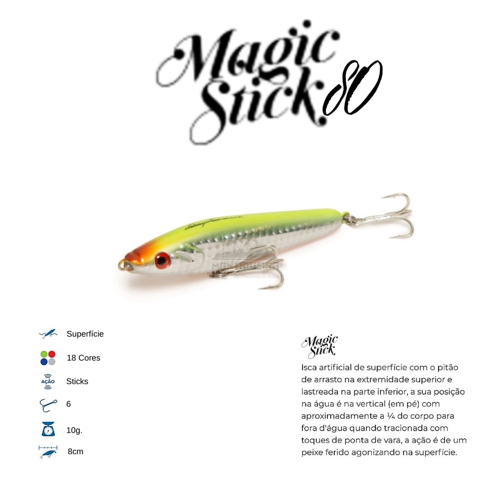 Isca Artificial Nelson Nakamura Magic Stick 80 -8 cm | Shopee Brasil