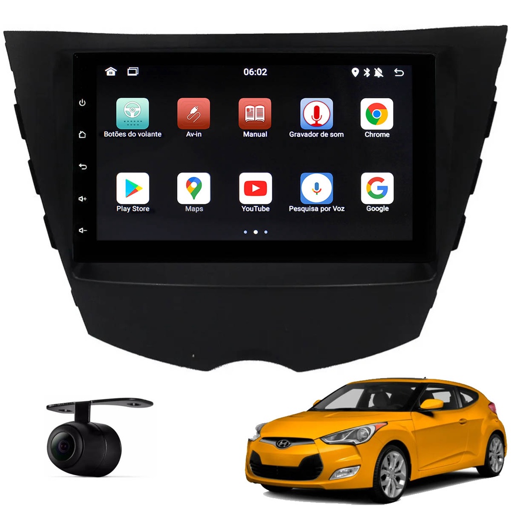 Central Multimídia Android Hyundai Veloster GPS Wifi 7 Pol Bluetooth FM Espelhamento | Shopee Brasil
