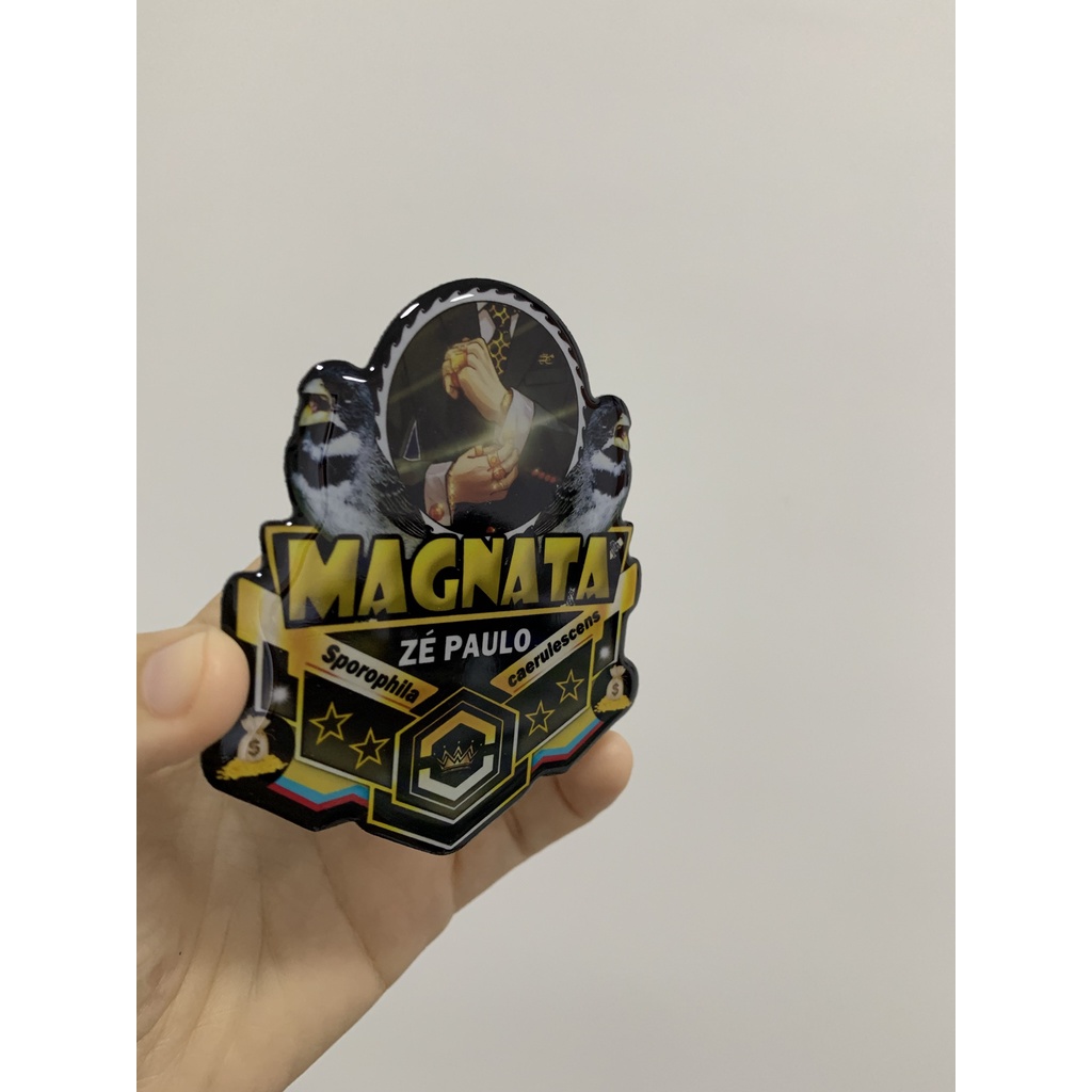 Placa personalizada para gaiola de pássaro; magnata ,placa para coleiro ...
