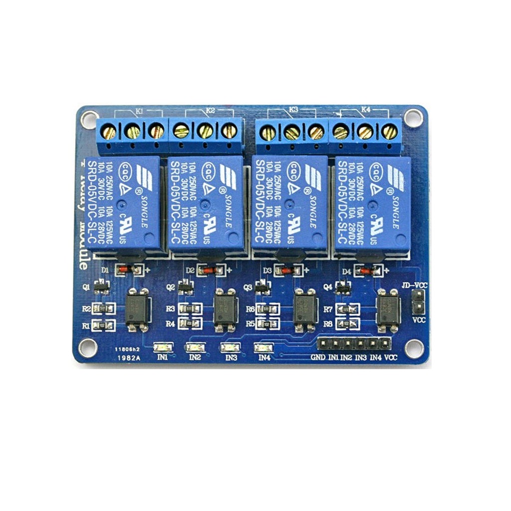 Modulo Rele de 4 Interruptor 5v Optoacoplador Chave PARA ARDUINO ...