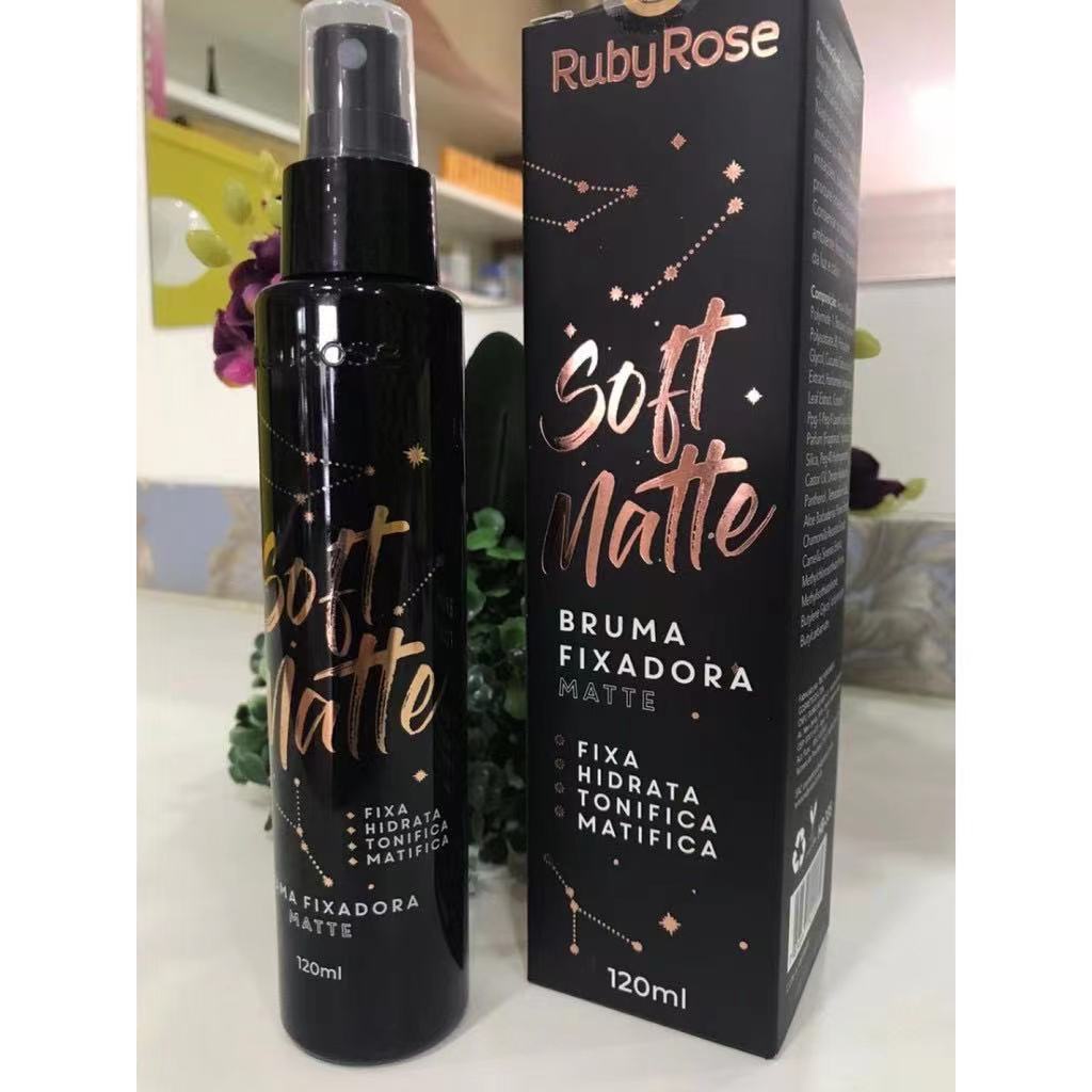Bruma fixadora RubyRose para uso pré e pós make HB-335 e HB-334 ...