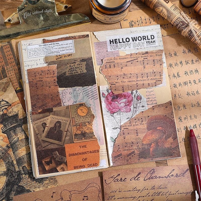 2 kits de Papéis Vintage para Scrapbook / Bullet Journal / Scrapbooking ...