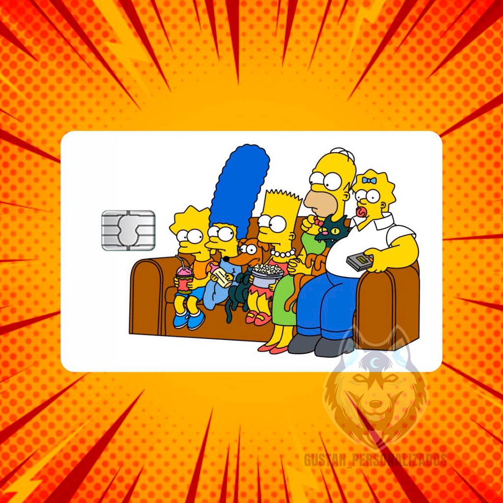 Adesivo para Cartão de Crédito e Débito, Skin com o tema The Simpsons ...