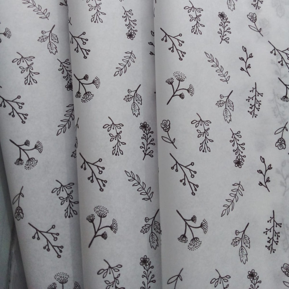 Papel Seda Estampado Floral Black - 50 unid | Shopee Brasil