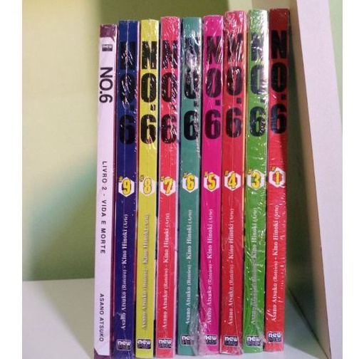 Mangá No.6 (number six) Vol.1, 3 ao 9 e Livro 2 (novos e lacrados ...