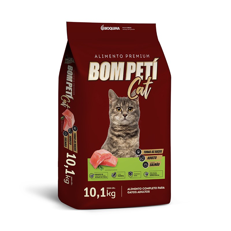 Ração para Gatos BOMPETI CAT - Todas as Raças - Adulto - 10.1Kg ...