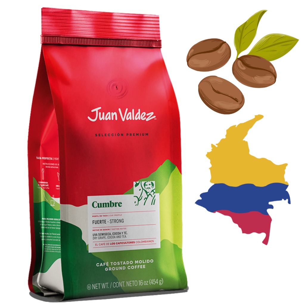 Café Colombiano Cumbre Juan Valdez Forte 250g - Strong importado direto ...