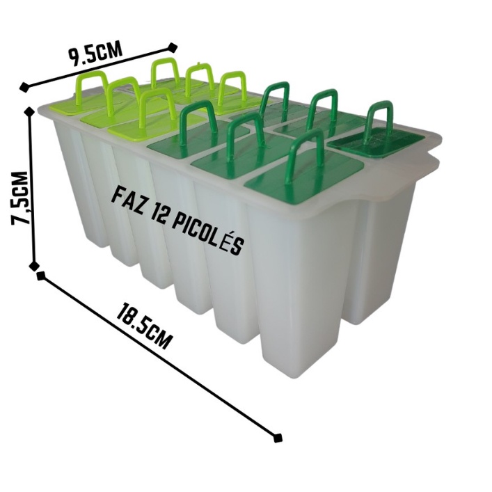 Forma Para Sorvete Com 12 Picolés Fácil E Prático Forminha de Picole em ...