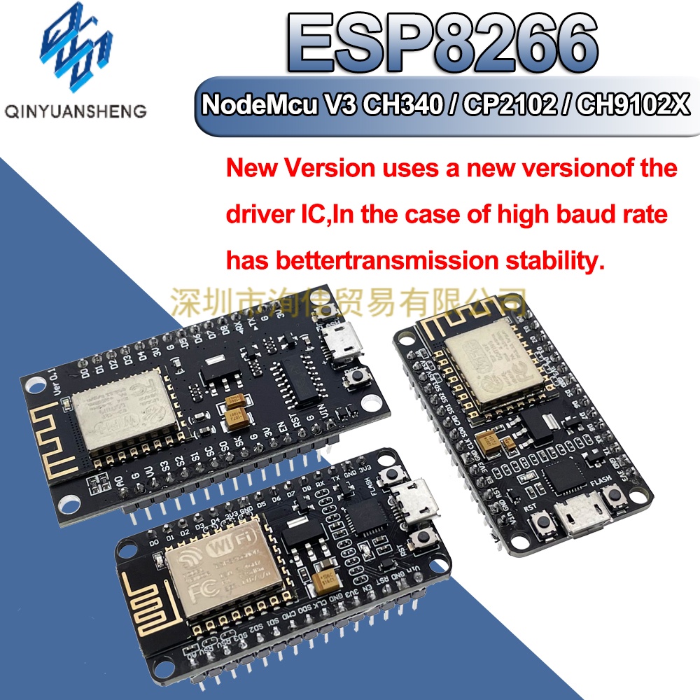 Módulo CH340 CH340G/CP2102/CH9102X NodeMcu V3 V2 4M Lua WIFI Internet Das Coisas De ...