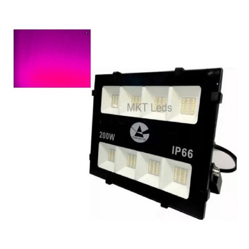 Refletor Holofote Led 200w Luz Rosa Ip66 Profissional | Shopee Brasil