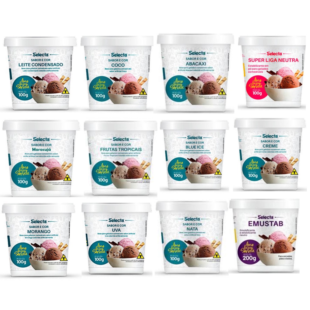 Base sabor Saborizante Em Pó Para Sorvete 100G - Selecta sabor para ...