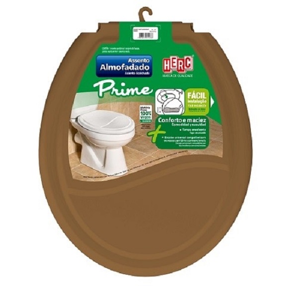 ASSENTO SANITÁRIO HERC ALMOFADADO PRIME CARAMELO | Shopee Brasil