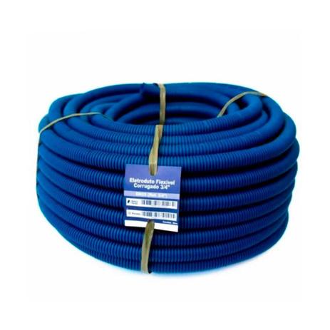 Eletroduto Corrugado 1” x 50m Azul - GERPLAST | Shopee Brasil
