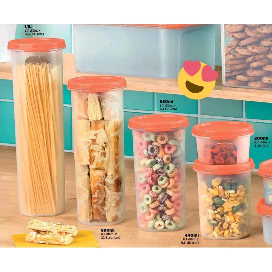 Tupperware Modular Redondo Laranja | Shopee Brasil