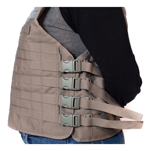 Colete Modular Tático Com Velcro Suporte Placa Balística Prova De Balas ...