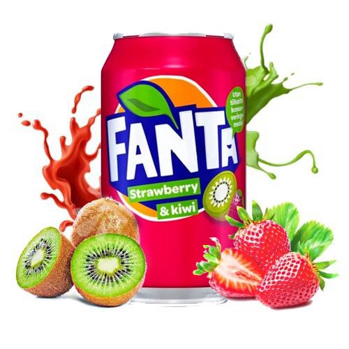 FANTA STRAWBERRY & KIWI (Morango e kiwi) 355ML - IMPORTADO DA DINAMARCA ...
