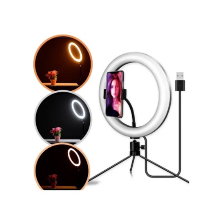 RING LIGHT ILUMINADOR LED 6 POLEGADAS OU suporte | Shopee Brasil
