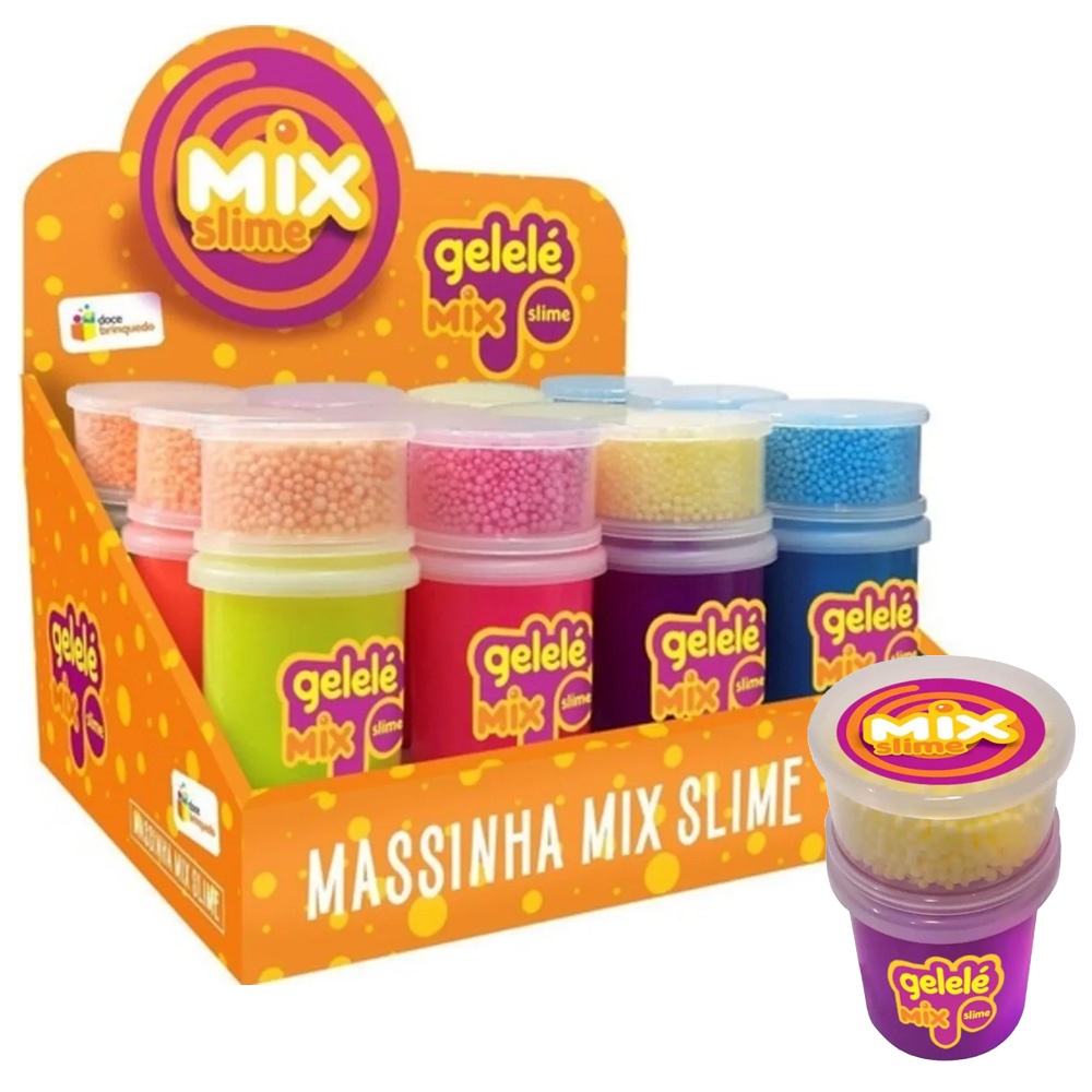 01 Slime Colorida Mix Foam Gelelé Com Bolinhas De Isopor Brinquedo ...