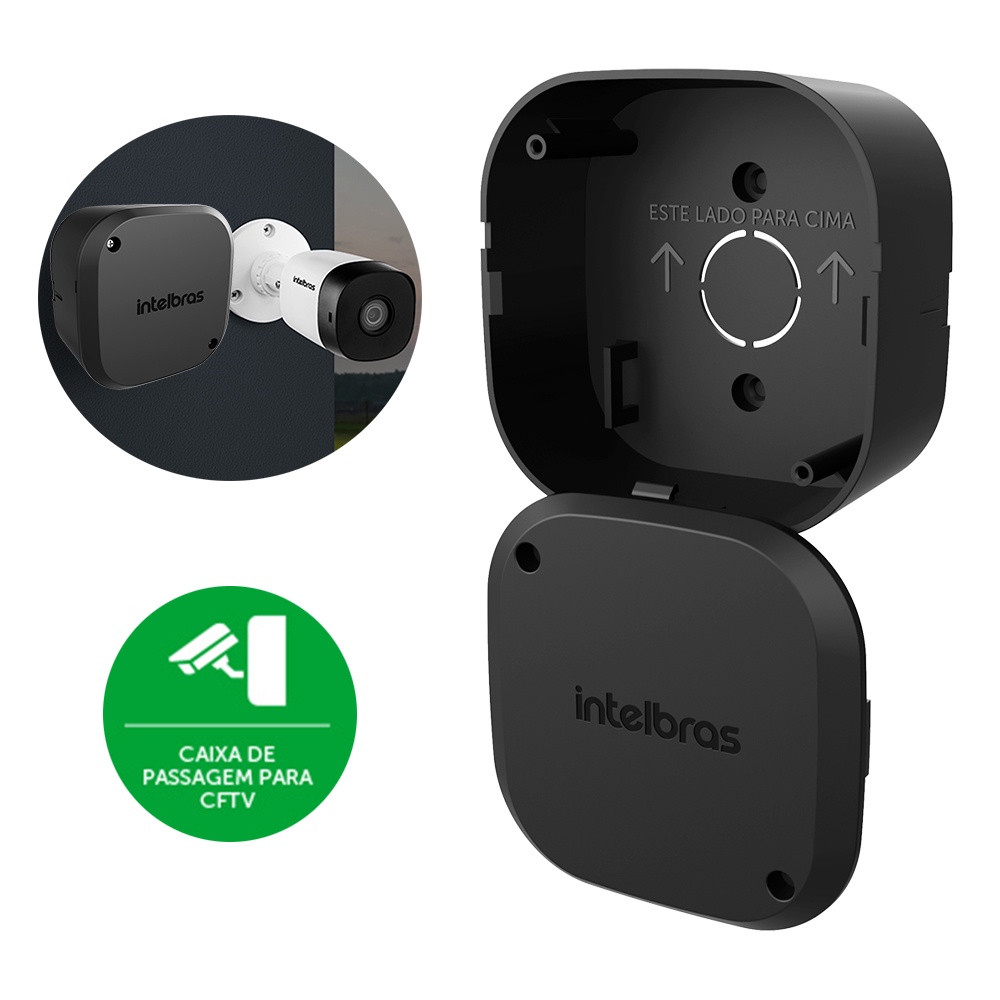 Kit 4 Caixas Passagem Câmeras Bullet dome Vbox 1100 Black Intelbras ...