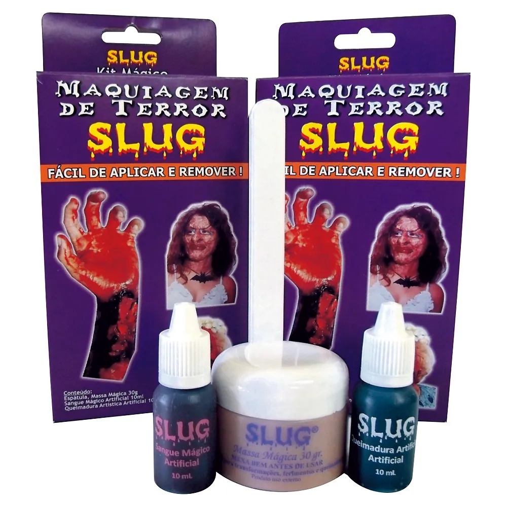 Kit Maquiagem de terror Slug para Halloween | Shopee Brasil