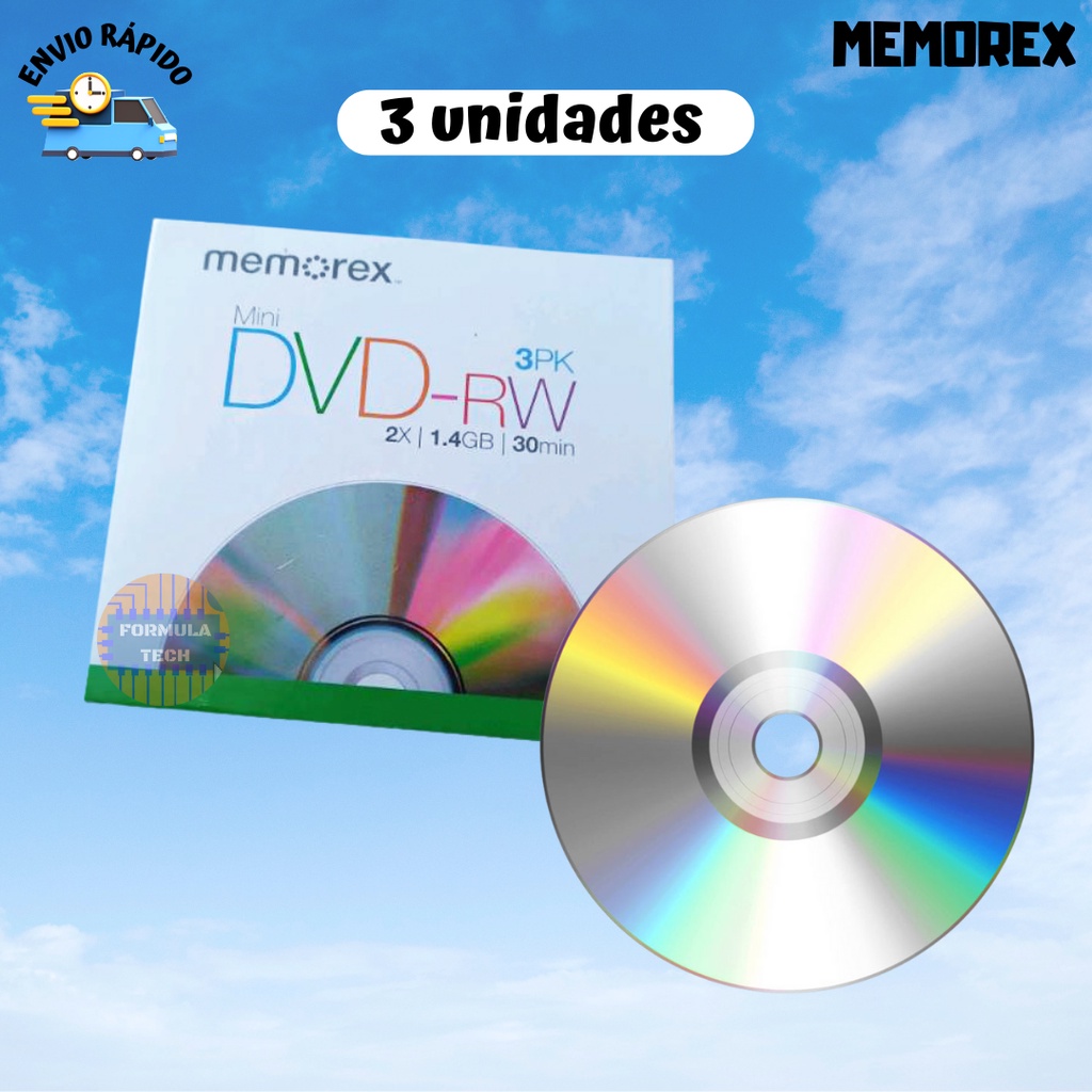 Mini Dvd-rw Regravavel Memorex Filmadora 1.4gb 3 Pcs | Shopee Brasil