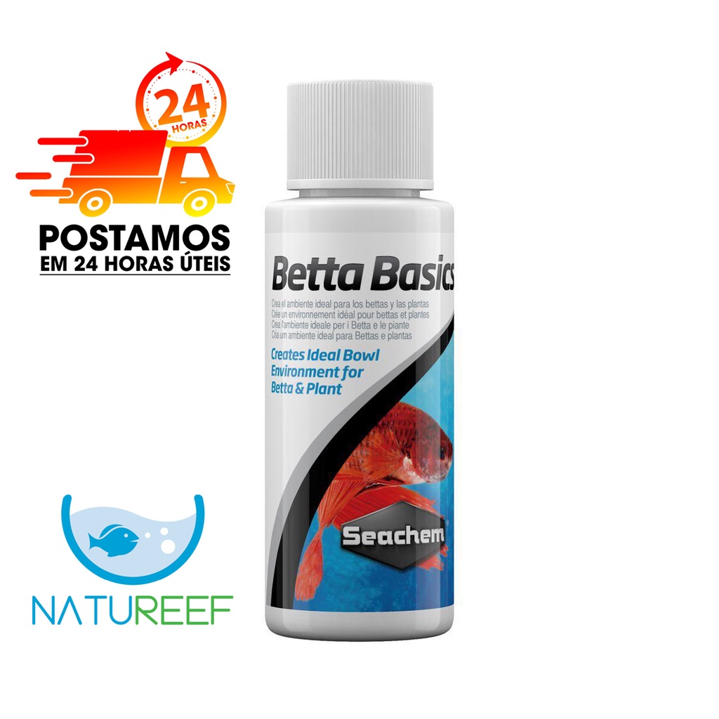 Seachem Betta Basics 60ml. Remove cloro, amonia e cloramina da água (Aquário água doce) | Shopee ...