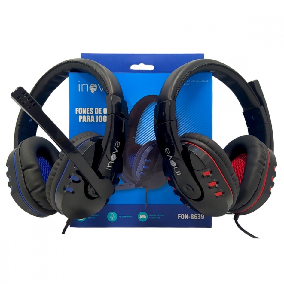 Fone De Ouvido p/ Jogos Headset Gamer Inova Fon 8639 | Shopee Brasil