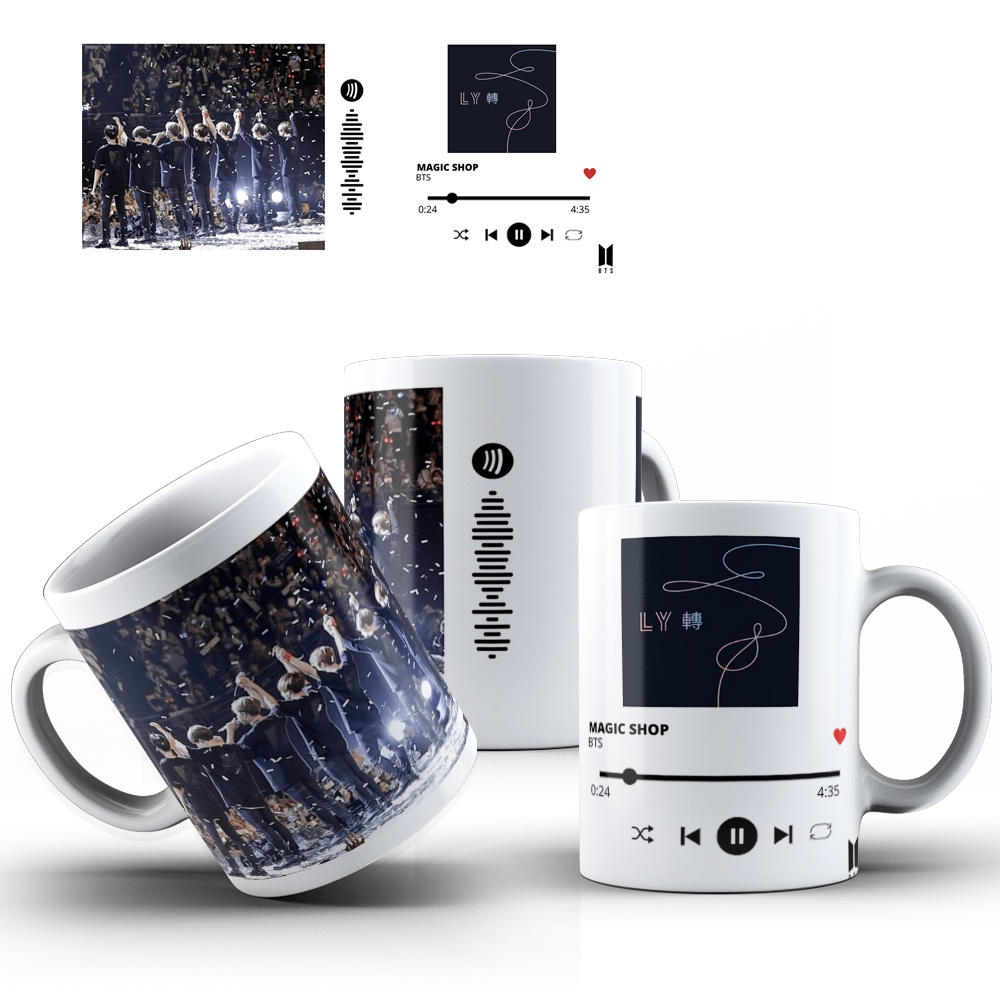 Caneca "MAGIC SHOP" Bts Spotify. | Shopee Brasil