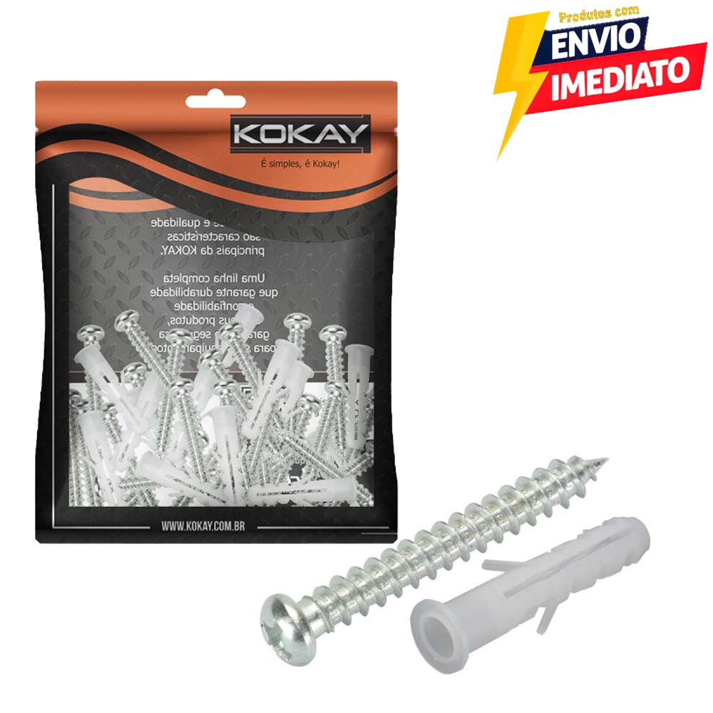 20 Parafuso Phillips com Bucha Anel S8 8mm² - Kokay | Shopee Brasil