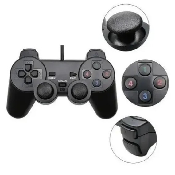 Controle Manete Joystic Usb Dual Shock Analogico Pc Ps2 , projetada ...