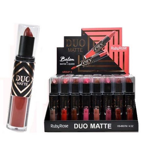 Batom Duo Matte com Espelho Ruby Rose ( COR 353) | Shopee Brasil