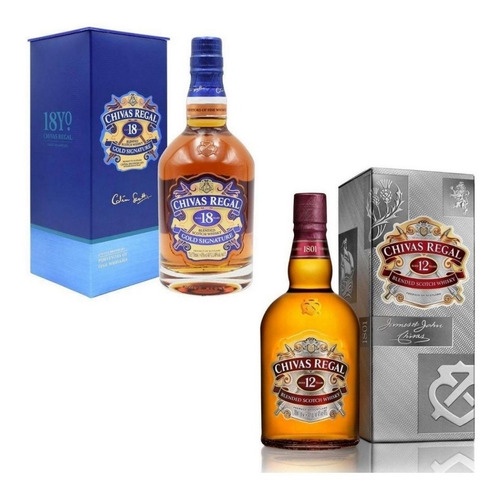 Whisky Chivas Regal 12 Anos 1l + Chivas Gold 18 Anos 750ml | Shopee Brasil