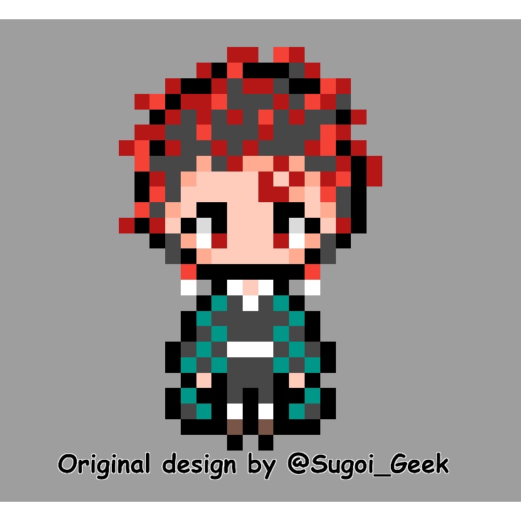 Chaveiro Tanjiro anime Kimetsu no Yaiba Hama Perler Beads | Shopee Brasil