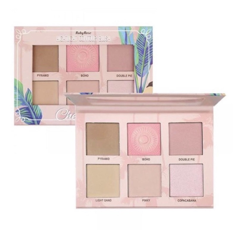 Paleta Cheek Play Ruby Rose HB-7502 Contorno/Blush/Iluminador | Shopee ...