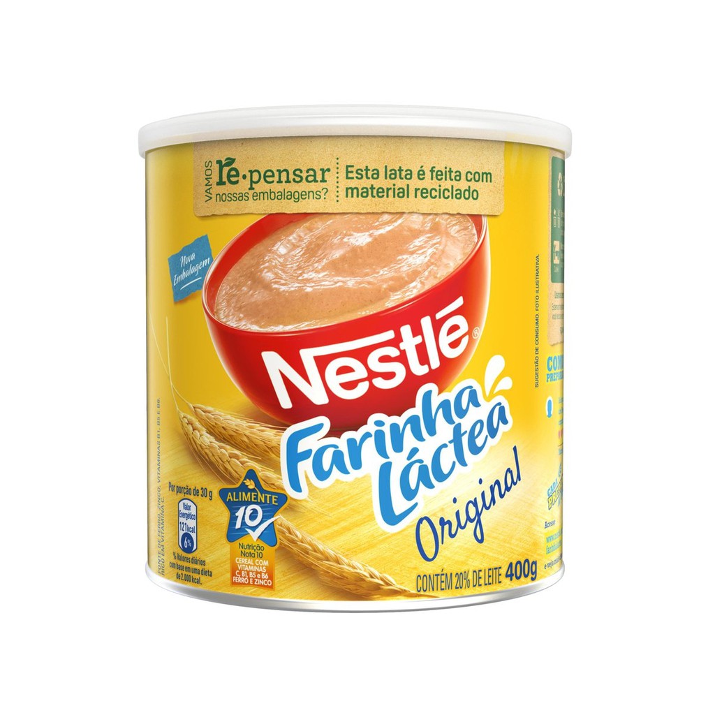 Farinha láctea Nestlé lata 360g | Shopee Brasil