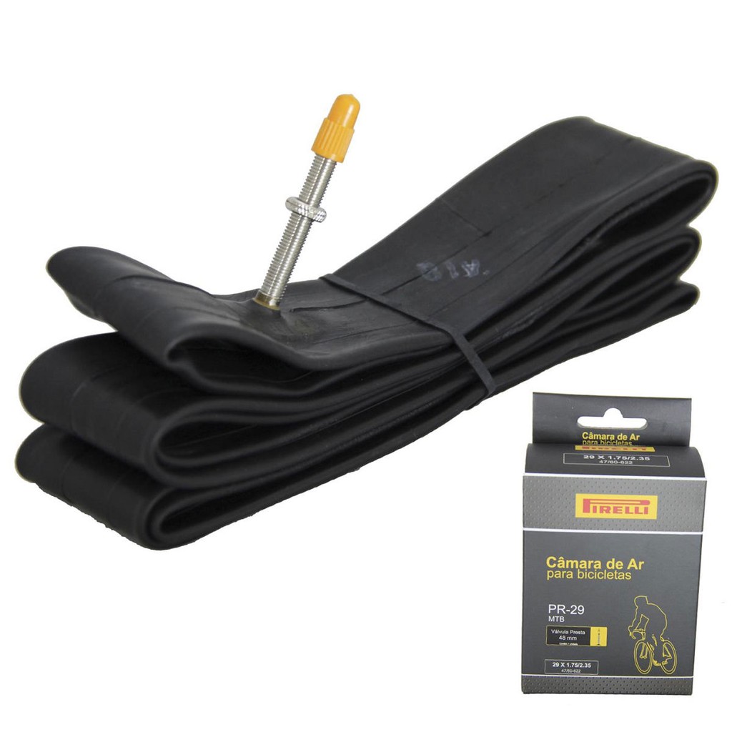 CAMARA DE AR PIRELLI ARO 29 VALVULA PRESTA/BICO FINO 48MM | Shopee Brasil