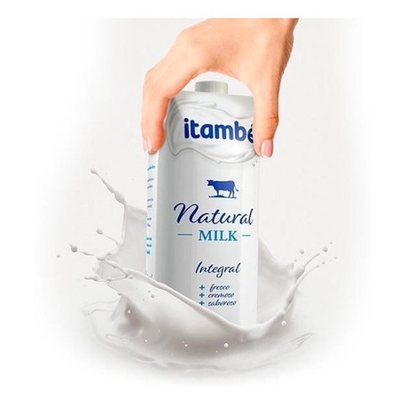 Leite Integral Natural Milk UHT Itambé 1 litro Envio Urgente | Shopee ...