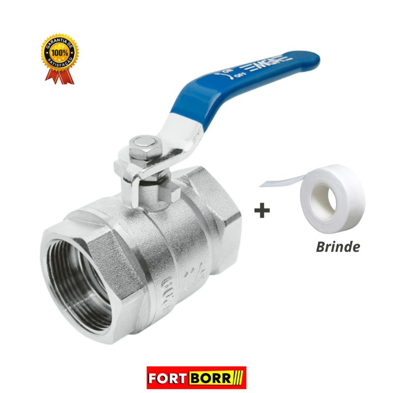 Registro De Esfera Metal 3 Polegadas Alavanca Metal PN25 | Shopee Brasil