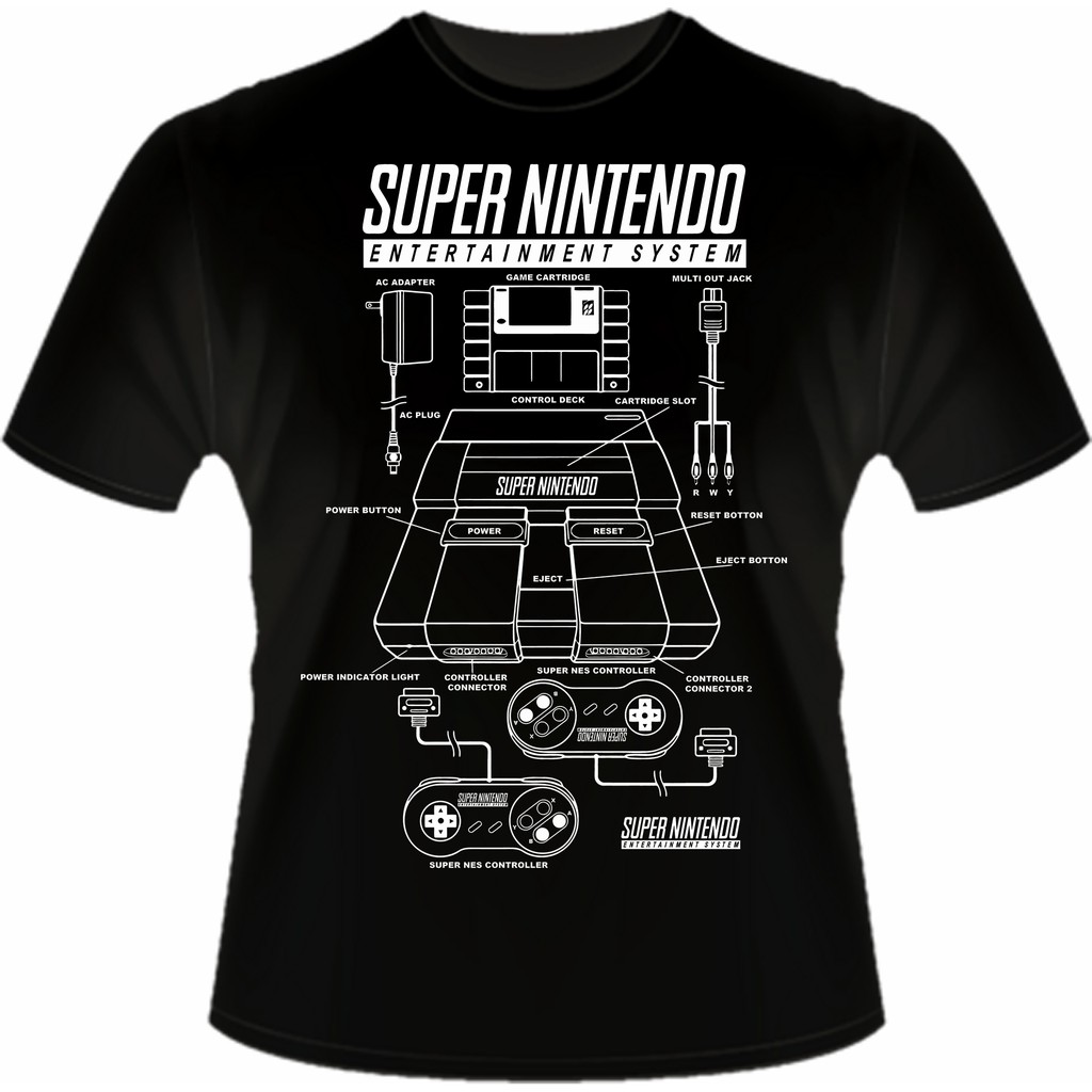 Camisa Super Nintendo Retrô Camiseta | Shopee Brasil