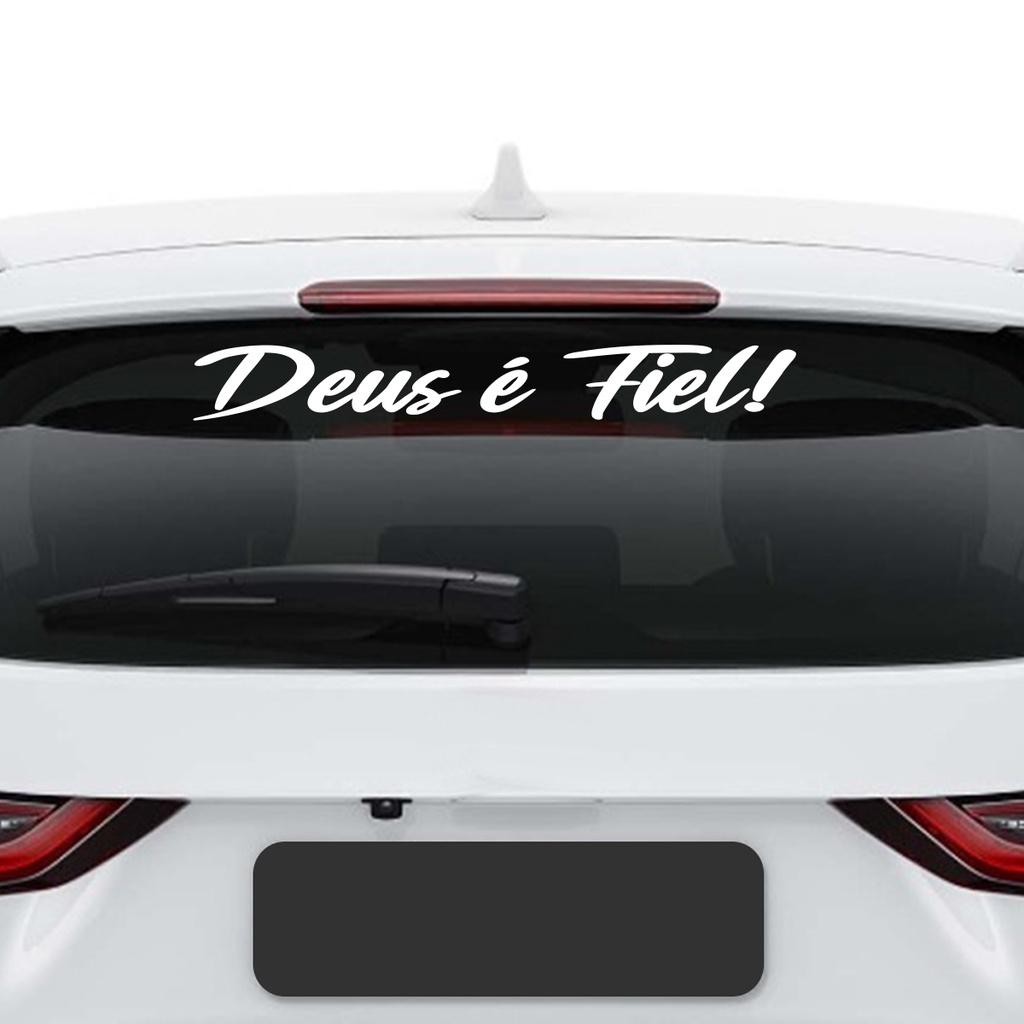 Adesivo Vidro Traseiro Frase Deus É Fiel Carro Automotivo | Shopee Brasil