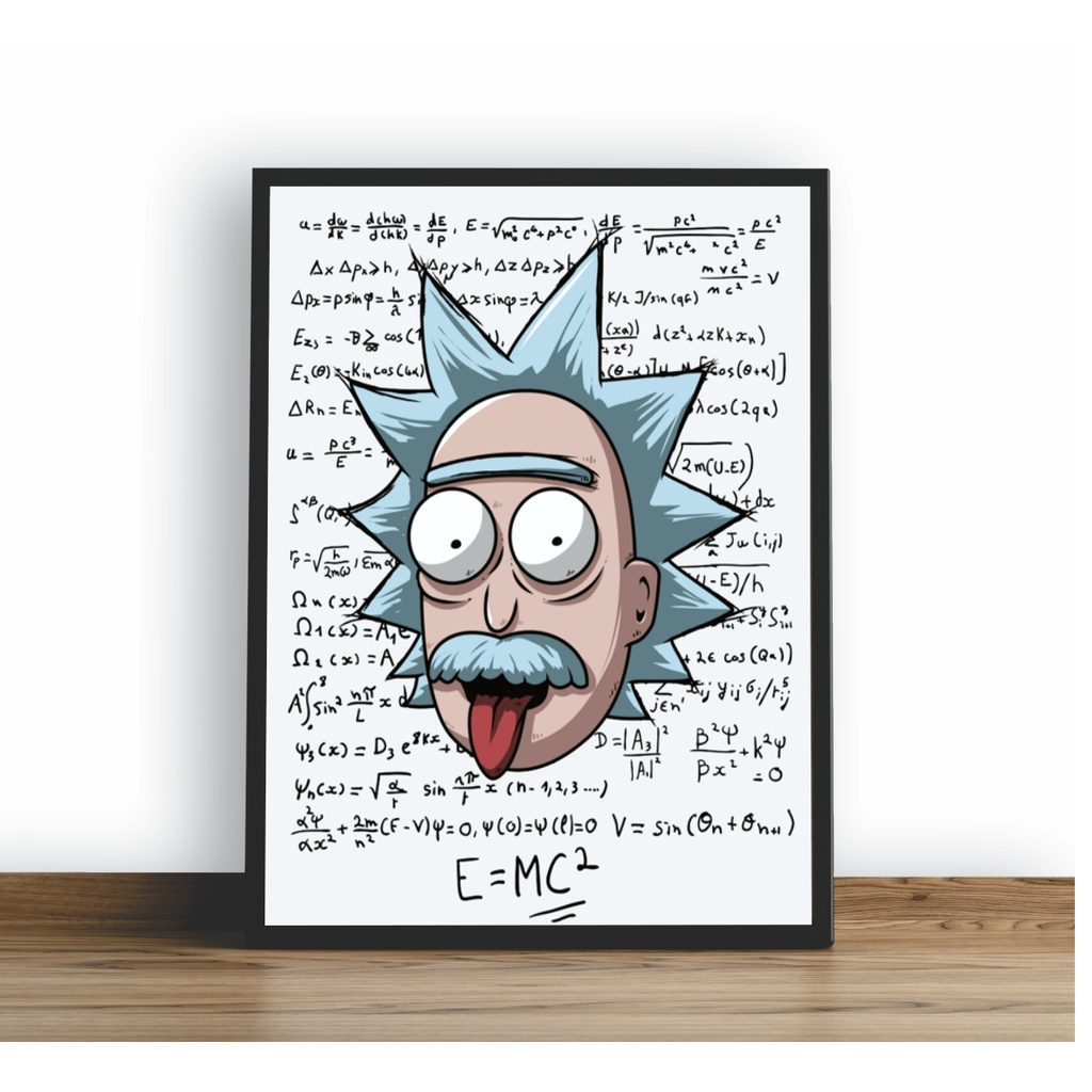 Quadro Decorativo poster Rick - Matematica Einsteins Retro | Shopee Brasil